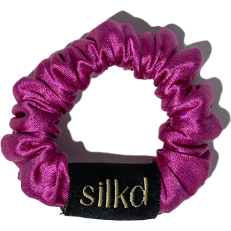 Elastic de par matase mini fucsia - Silkd - Silkd.ro