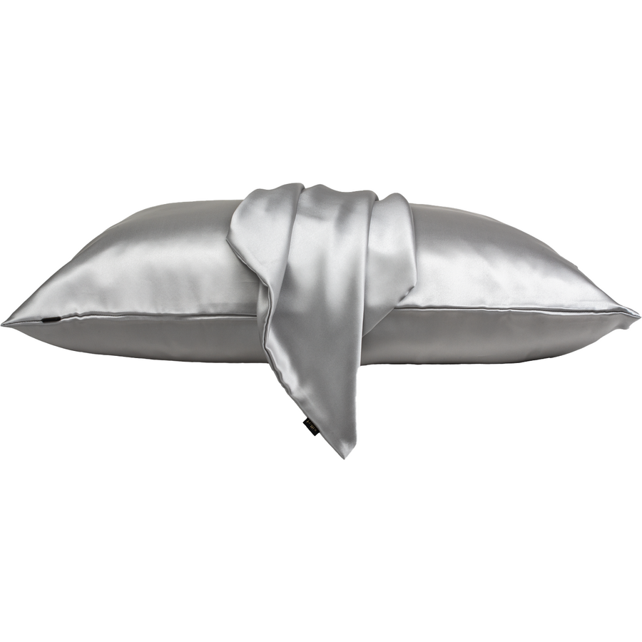 Fata de perna matase gri silver 25 momme - Silkd - Silkd.ro